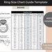 Ring Size Chart Template Editable | Printable Jewelry Accessory Rings ...