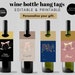 Editable Wine Bottle Hang Tags Canva Templates Set, Printable Champagne ...