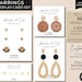 Editable Earrings Display Card Template Canva, Printable Earrings Label ...