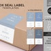 Editable Box Label Sticker Template Canva, Mailer Box Seal Labels ...