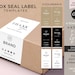 Box Seal Labels Template Editable Canva, Mailer Box Label Stickers ...