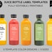 Editable Fruit Juice Bottle Labels Template Canva, Fresh Juice Label ...