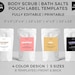Editable Bath Salts Pouch Labels Template Canva, Printable Body Scrub ...