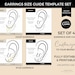 Editable Earrings Size Chart Template Canva, Printable Hoop Earrings ...