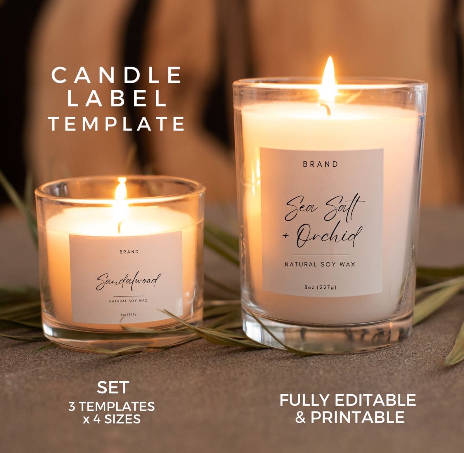 Editable Bottle Label Template Canva, Printable Bar Soap Labels, Modern ...