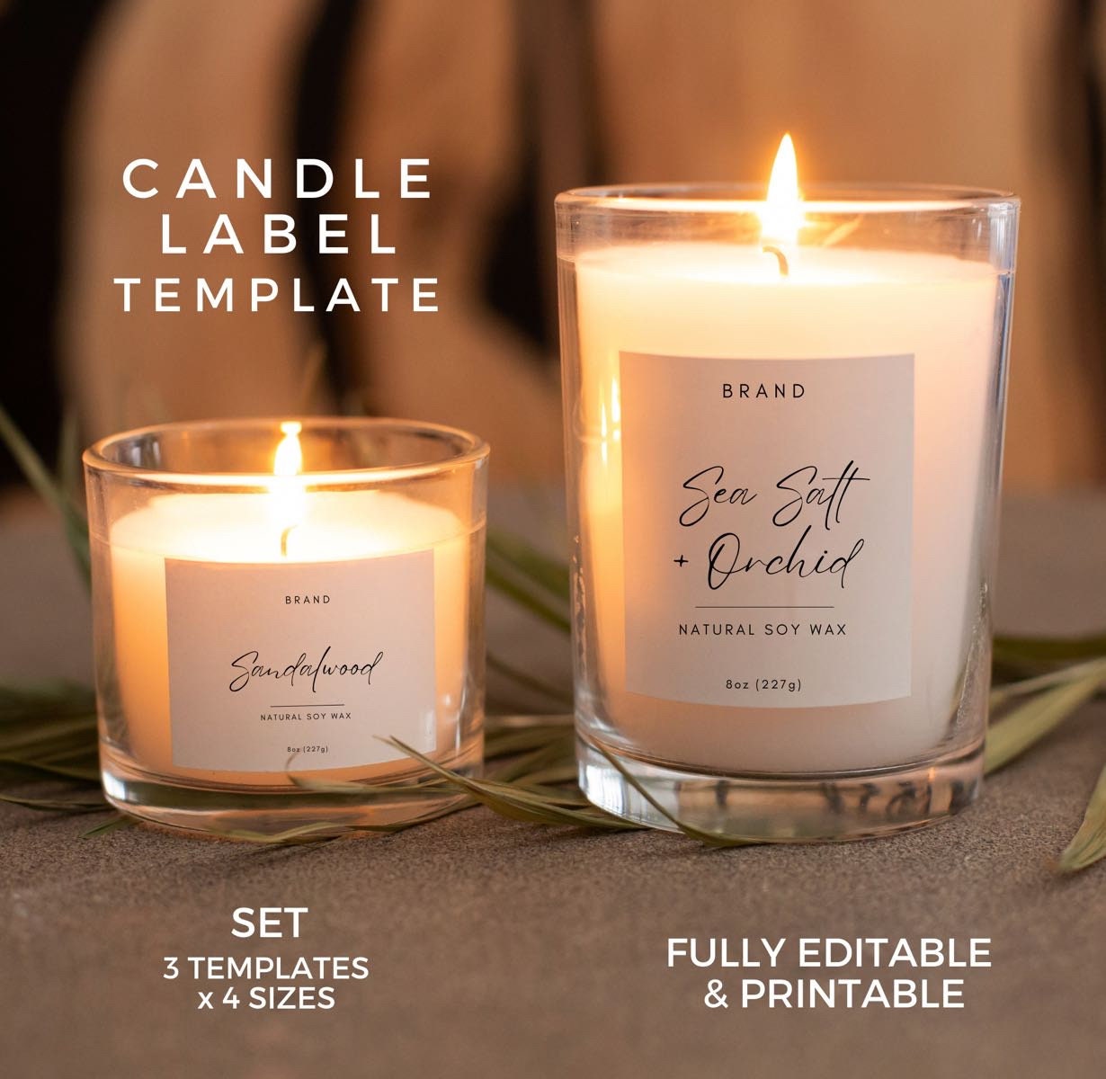Editable Bottle Label Template Canva, Printable Bar Soap Labels, Modern ...