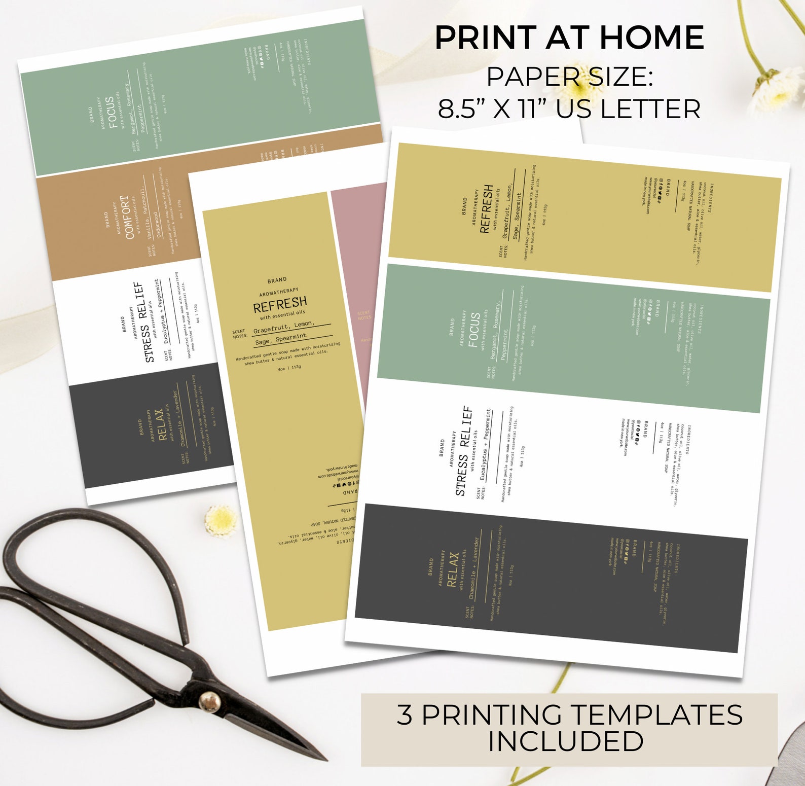 Editable Soap Label Template Canva Bar Soap Labels Printable - Etsy