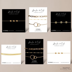 Bracelet Display Card Template Set, Printable Bracelet Cards Logo ...
