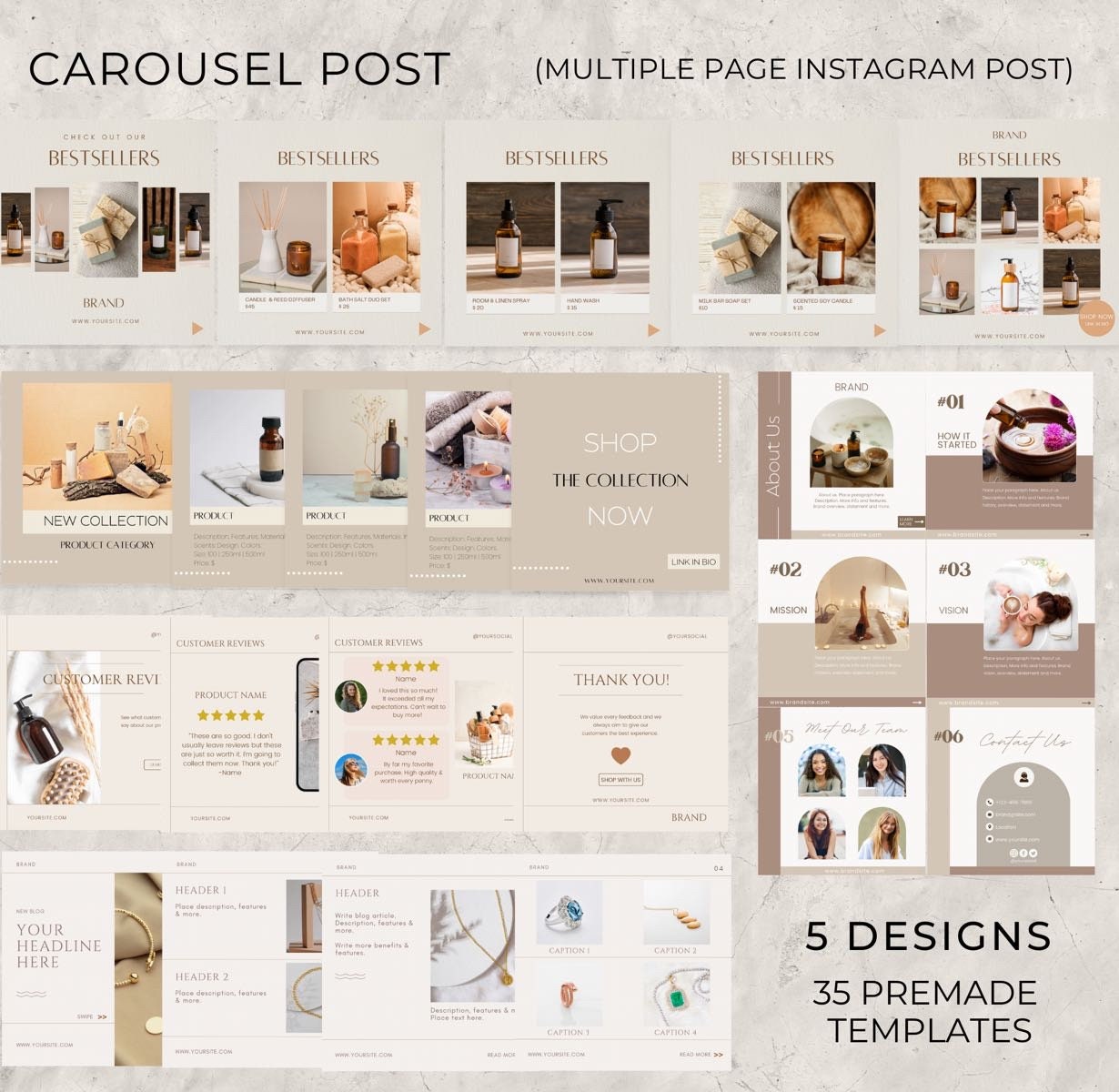 Editable Instagram Templates for Business Product, Instagram Post ...