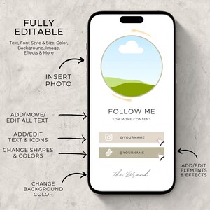 Follow Me on Tiktok Template Canva, Editable Tiktok Video Templates ...
