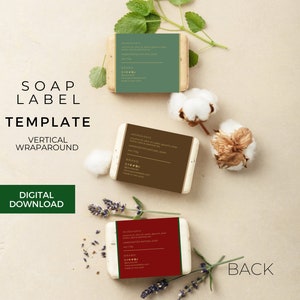 Christmas Soap Labels Template Editable, Bar Soap Wrap Labels Printable ...