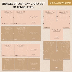 Editable Bracelet Display Card Template Canva, Printable Bracelet Label ...