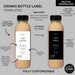 Editable Iced Coffee Bottle Labels Template Canva, Drinks Label Design ...