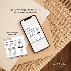 Editable Palm Cuff Size Chart Template Canva, Printable Palm Cuff Size ...