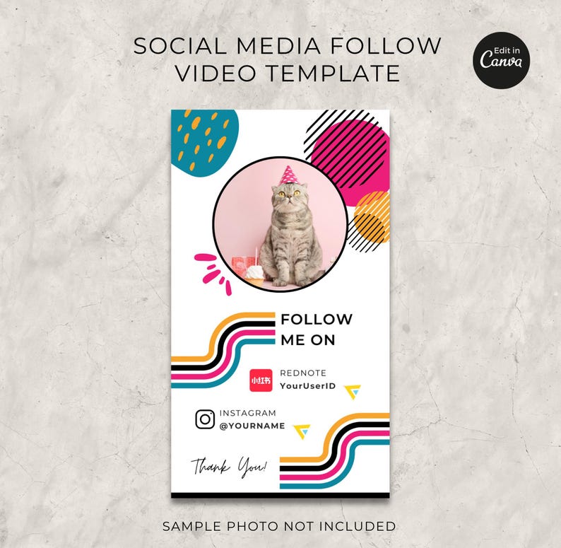 Follow Me on Rednote Template Canva, Editable Instagram Reels Video ...