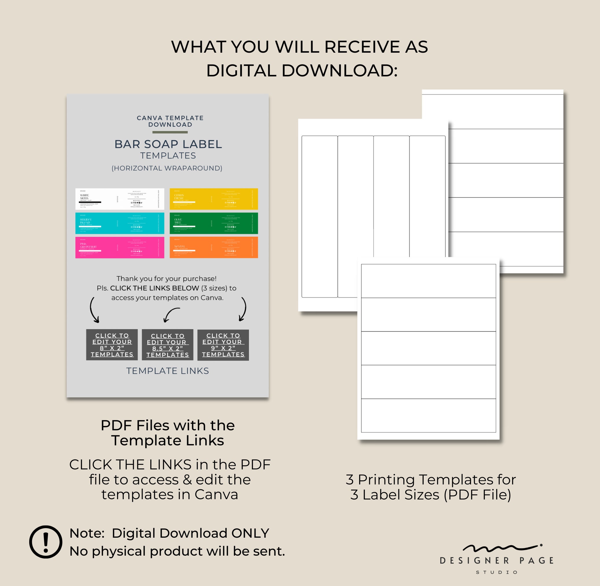 Editable Bar Soap Labels Template Canva Soap Sleeve Labels - Etsy