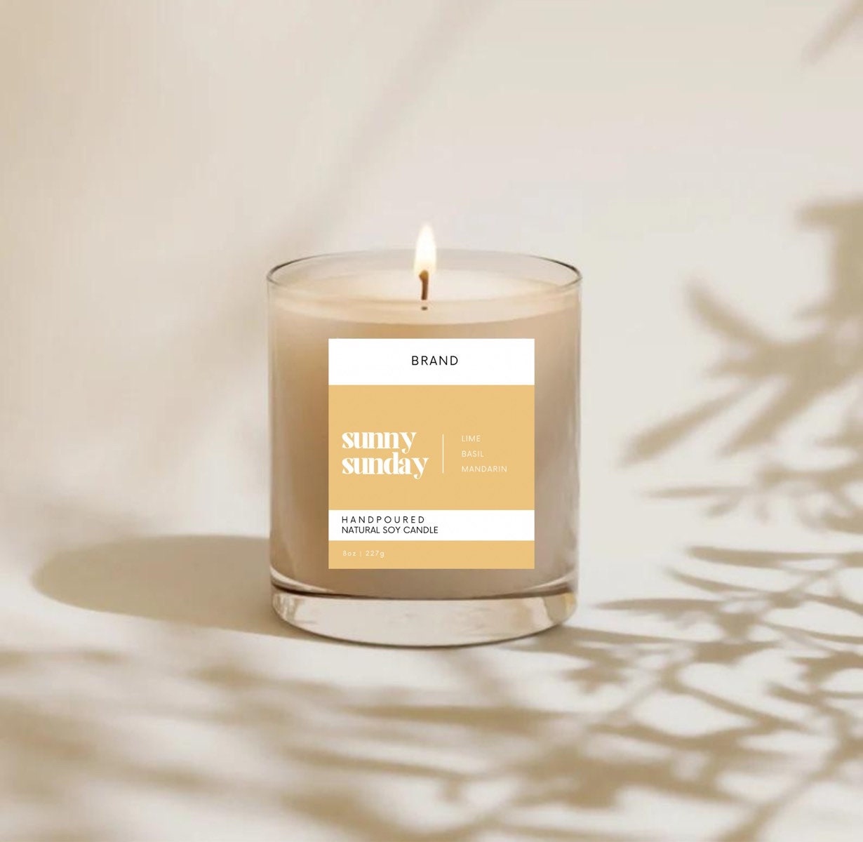 Modern Candle Label Template Canva, Candle Labels Printable, Editable ...