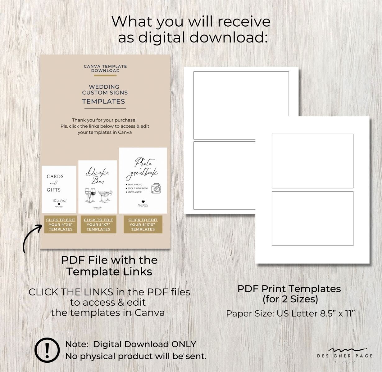 Editable Wedding Favors Sign Template Canva, Printable Guestbook ...