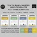Tea Tin Can Labels Template Editable Canva, Tea Canister Label Stickers ...