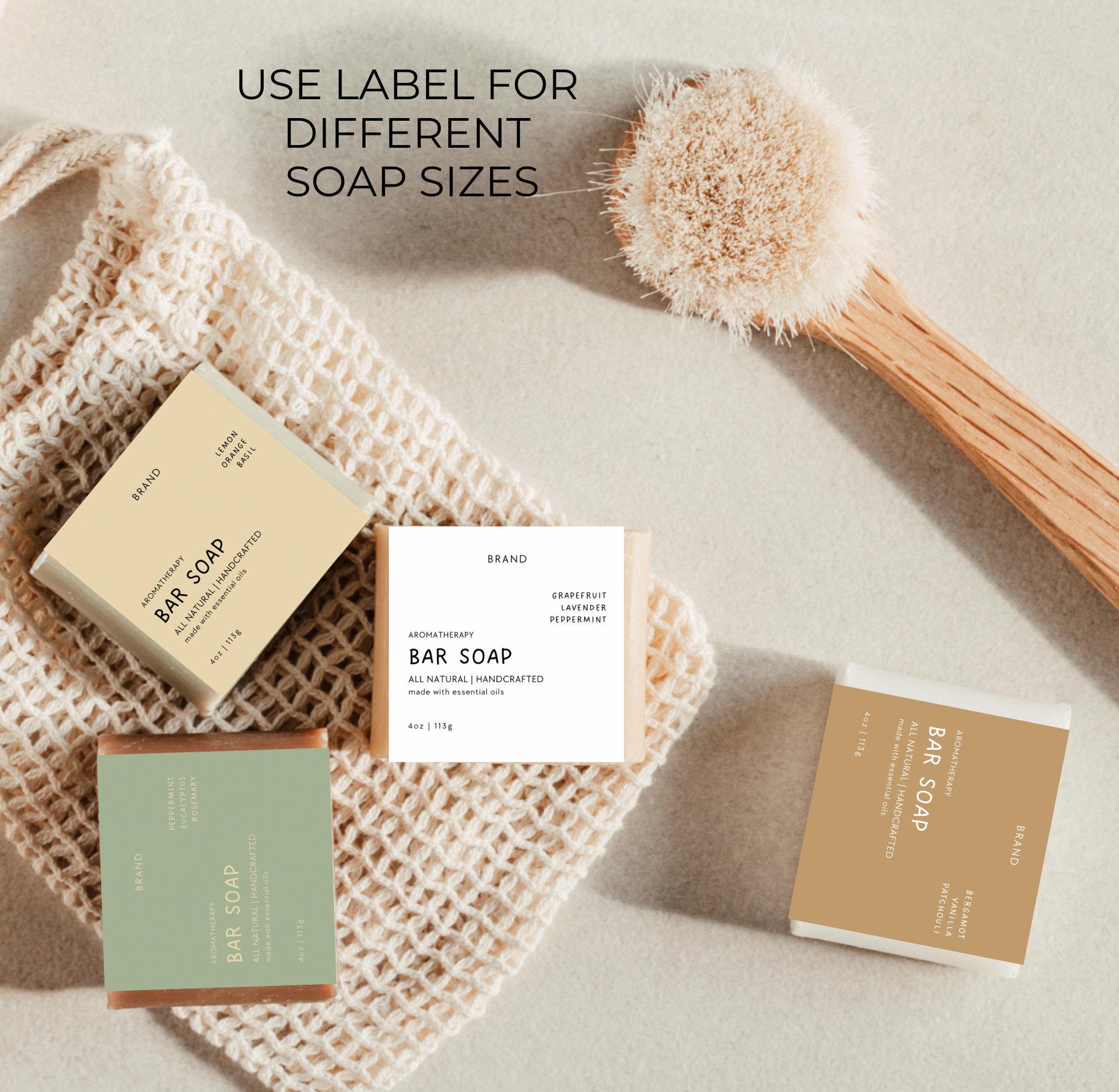 Editable Soap Label Template Canva, Bar Soap Labels Printable, Soap ...
