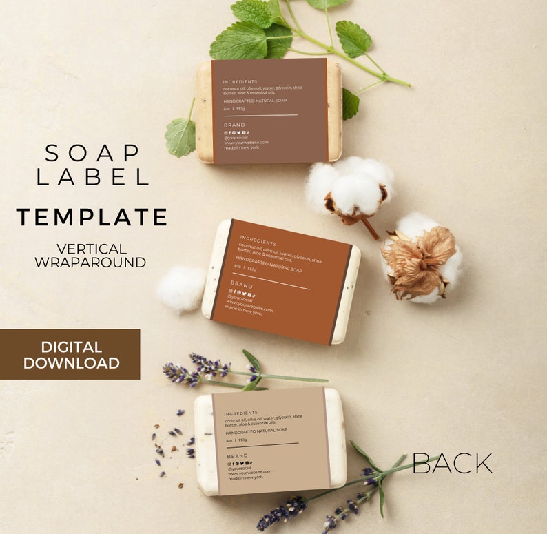Editable Bar Soap Label Template Canva, Autumn Soap Labels Printable ...