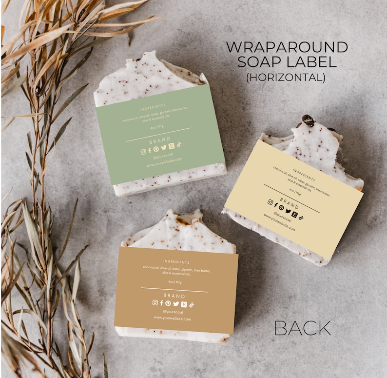 Editable Bar Soap Label Template Canva, Soap Labels Printable, Soap ...