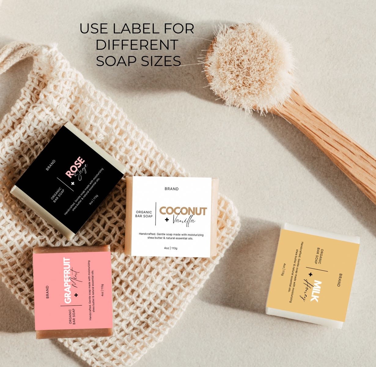 Modern Soap Label Template Editable, Bar Soap Labels Printable ...