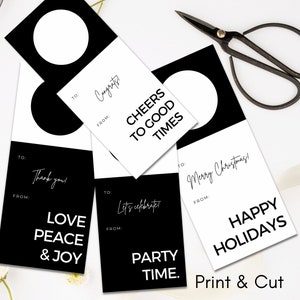 Wine Bottle Gift Tags Template Editable Canva, Champagne Sparkling Wine ...