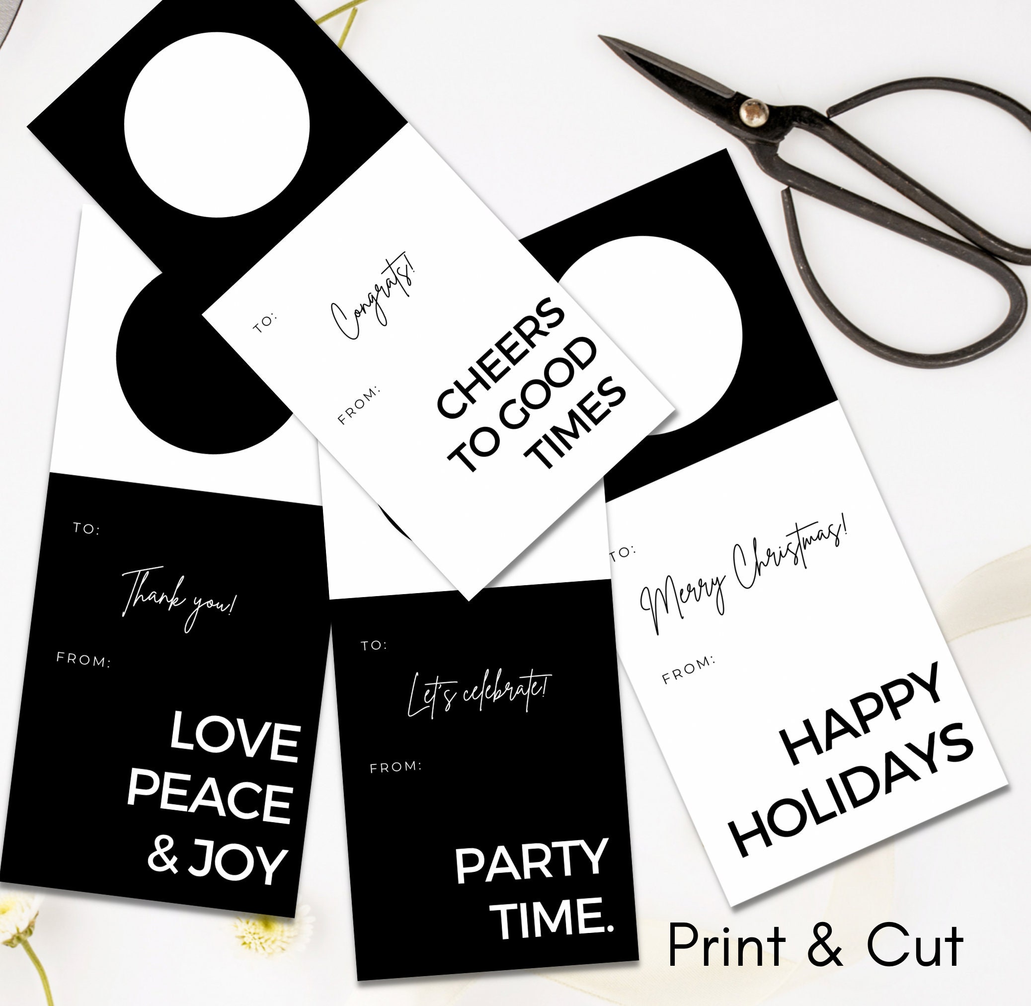 Wine Bottle Gift Tags Template Editable Canva Champagne - Etsy