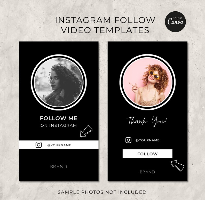 Follow Me on Tiktok Template Canva, Editable Tiktok Post Video ...