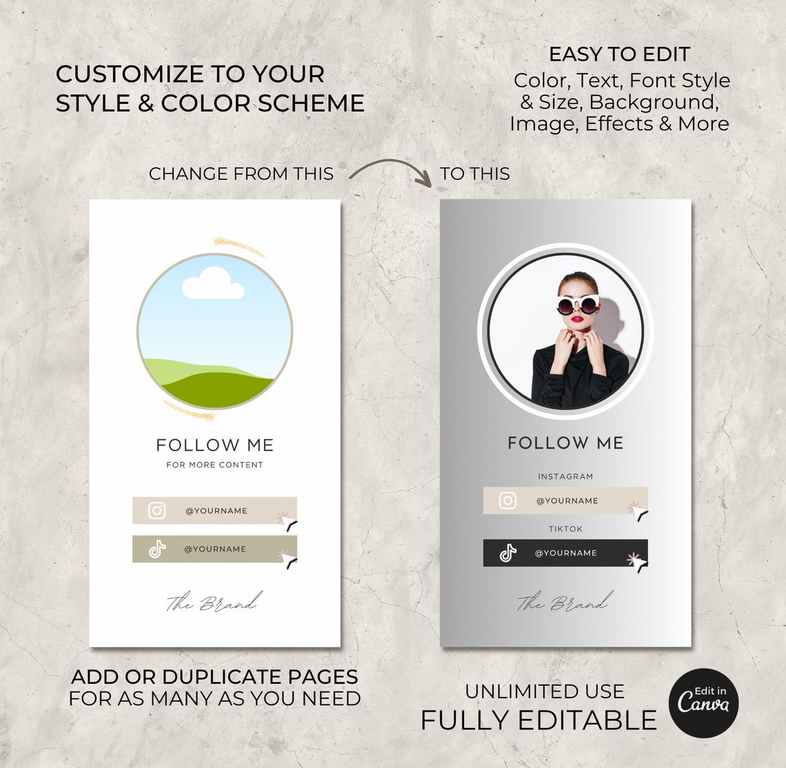 Follow Me on Tiktok Template Canva Editable Tiktok Video - Etsy