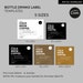 Editable Cold Brew Coffee Bottle Labels Template Canva, Drink Label ...