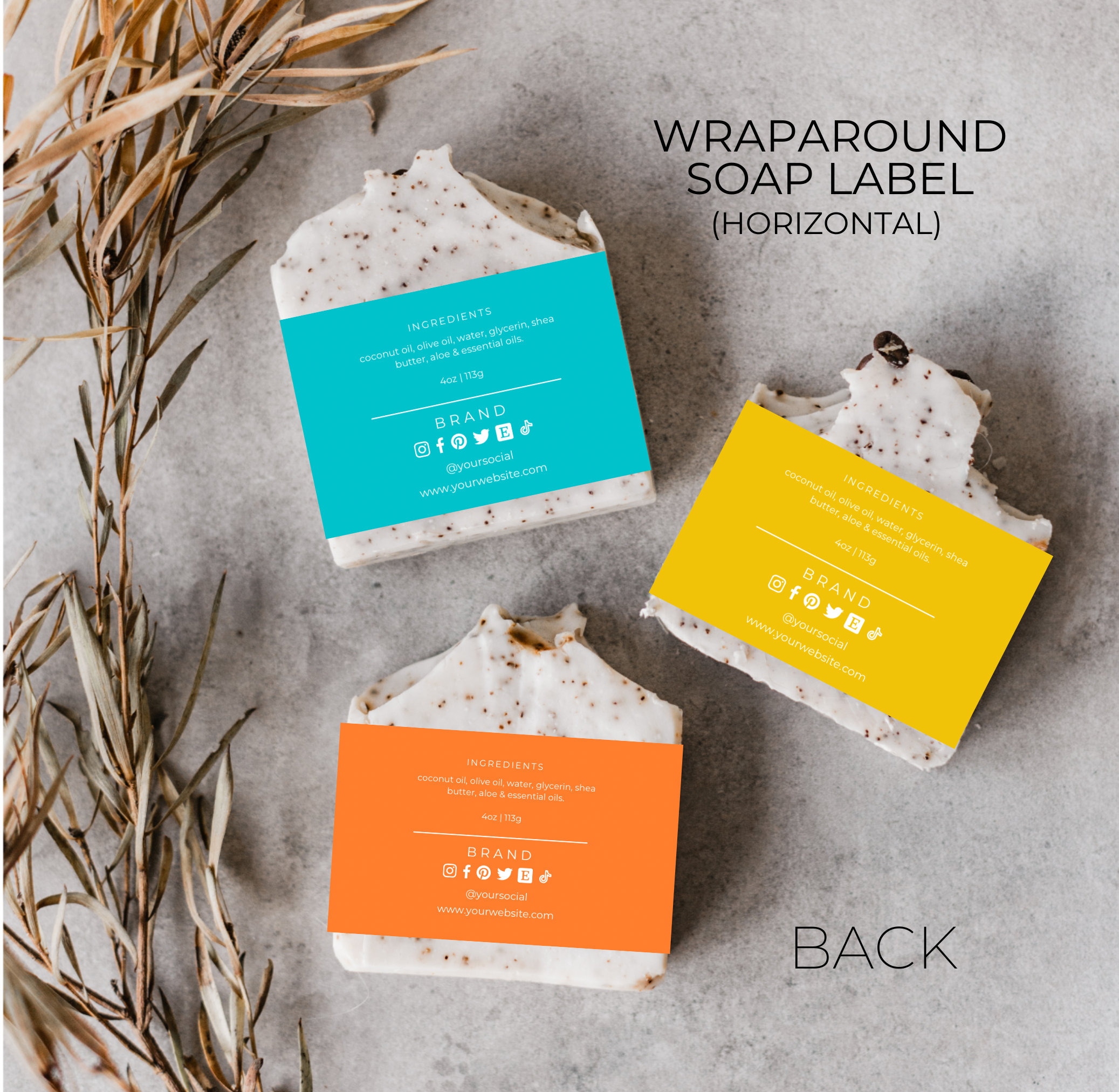 Editable Bar Soap Labels Template Canva, Soap Sleeve Labels Printable ...