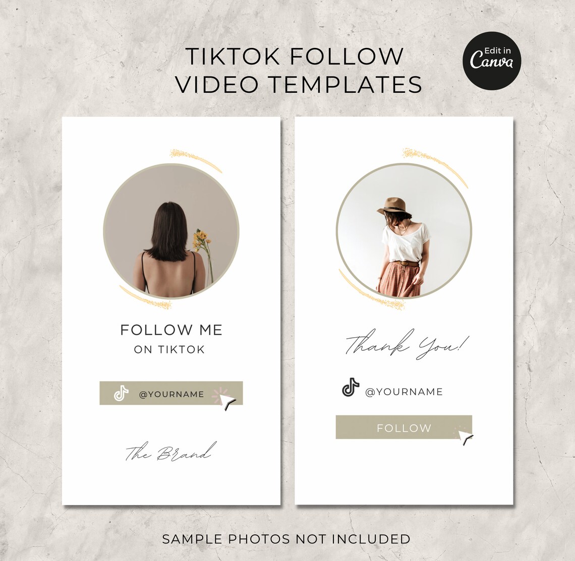 Follow Me on Tiktok Template Canva Editable Tiktok Video - Etsy