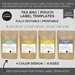 Modern Tea Tin Can Labels Template Editable Canva, Tea Canister Label ...