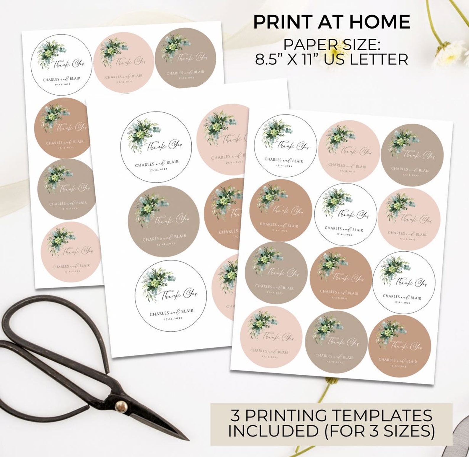Custom Candle Wedding Favor Label Template Canva, Editable Candle Tin ...
