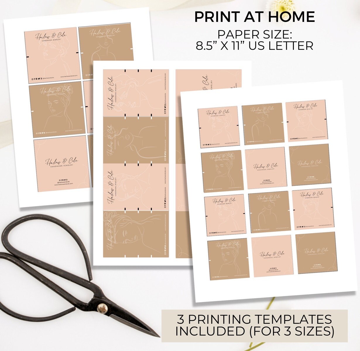 Editable Bracelet Display Card Template Canva, Printable Bracelet Label ...