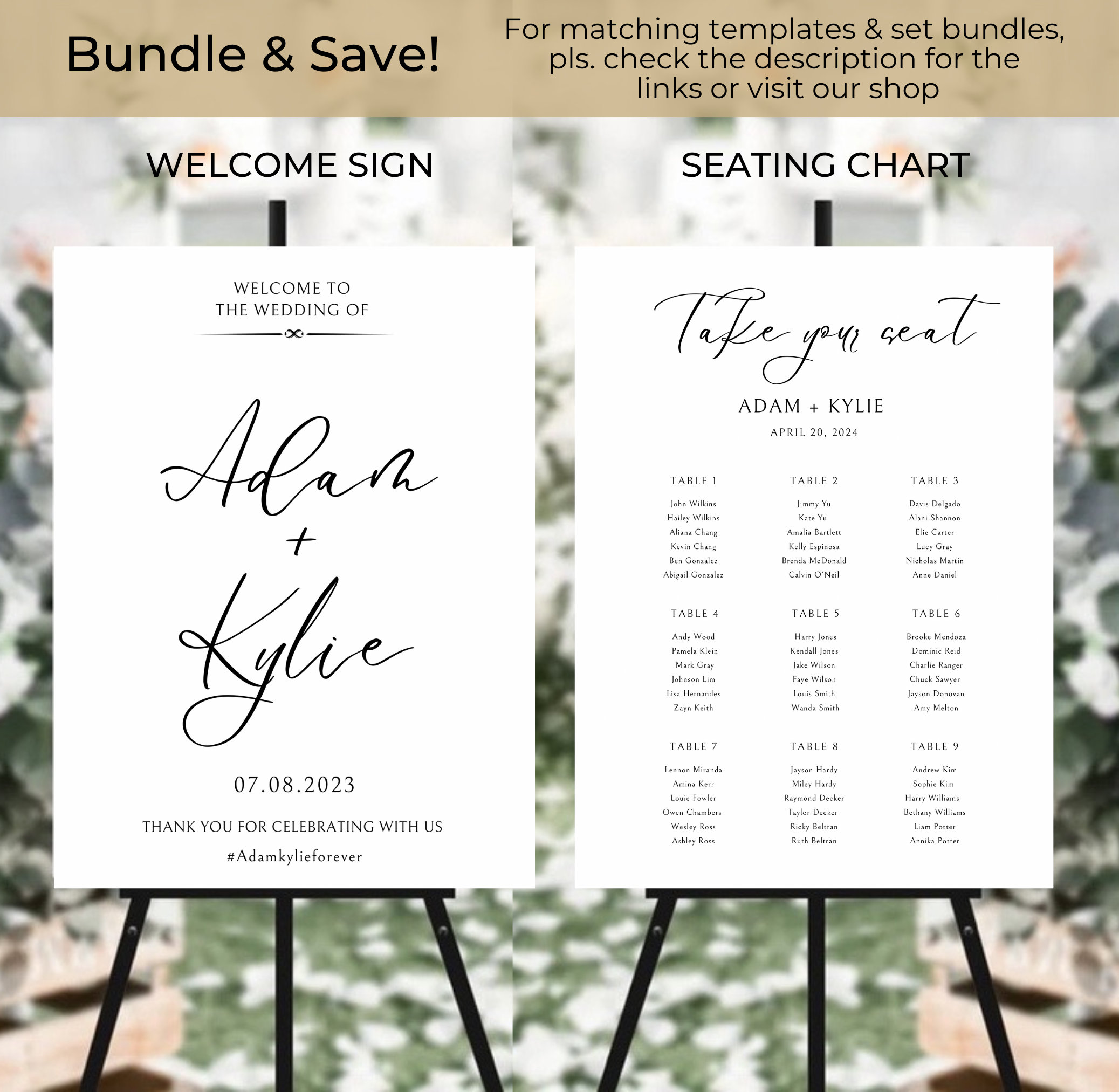 Editable Wedding Guest Seating Chart Template Canva, Printable Wedding ...