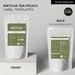 Matcha Tea Labels Template Editable Canva, Matcha Powder Tea Bag Label ...