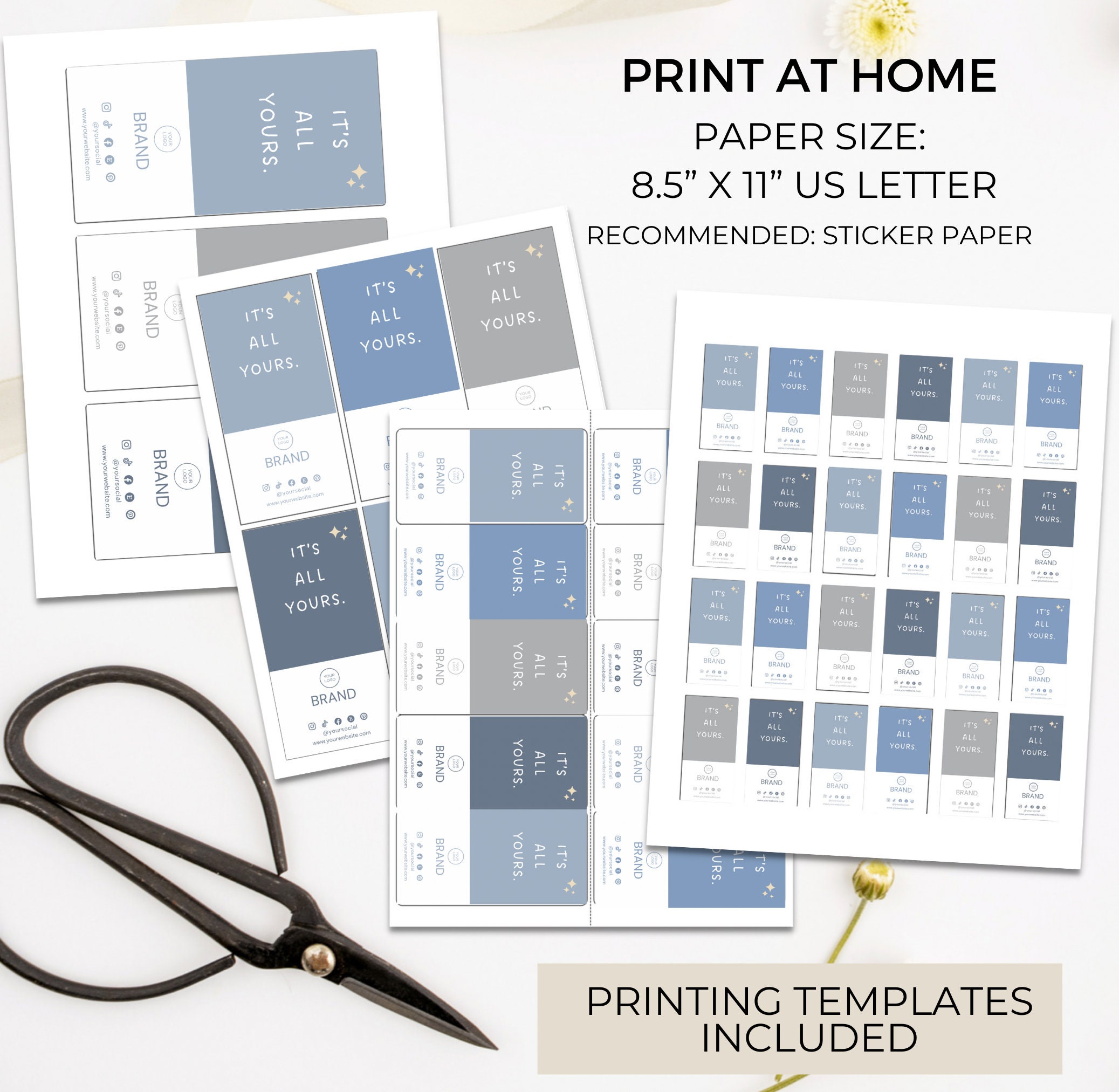 Editable Box Label Sticker Template Canva, Mailer Box Seal Labels ...