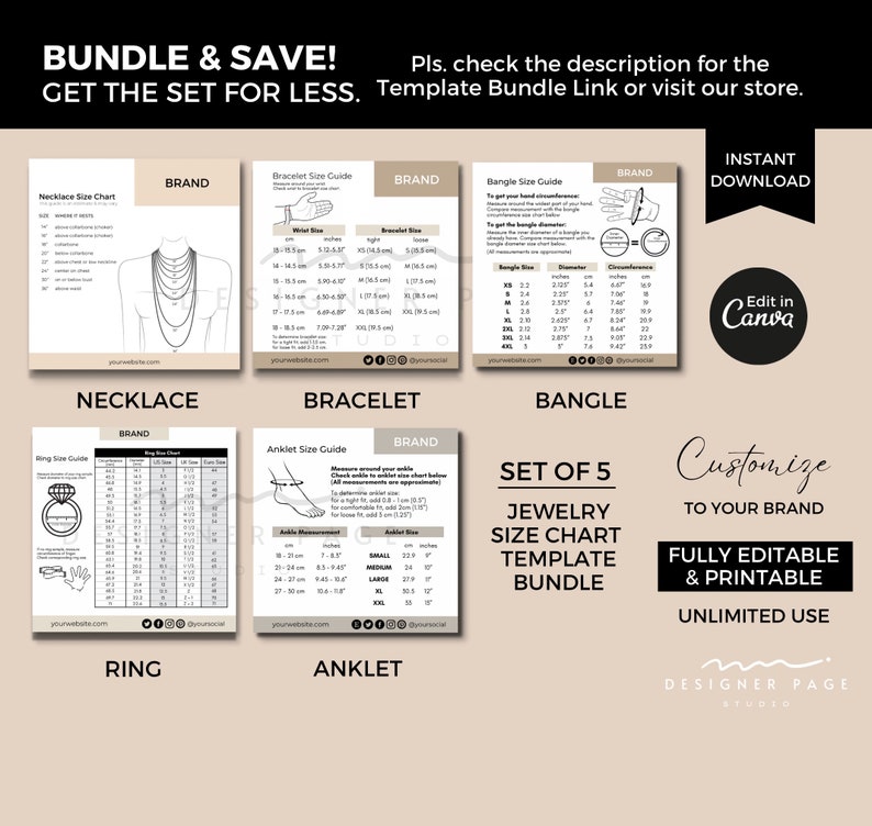 Editable Diamond Carat Size Chart Template Canva, Printable Round ...