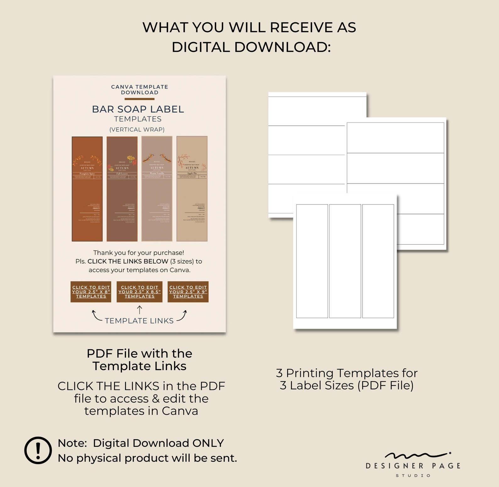 Editable Bar Soap Label Template Canva, Autumn Soap Labels Printable ...