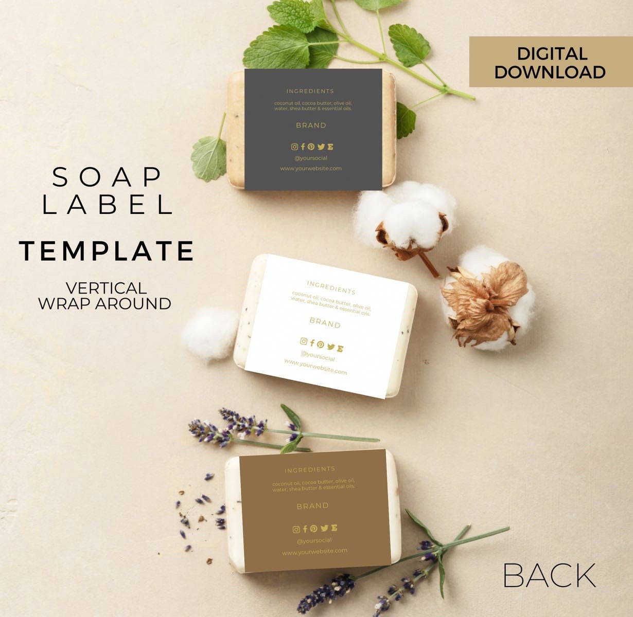 Bar Soap Labels Template Editable Modern Soap Label Stickers - Etsy