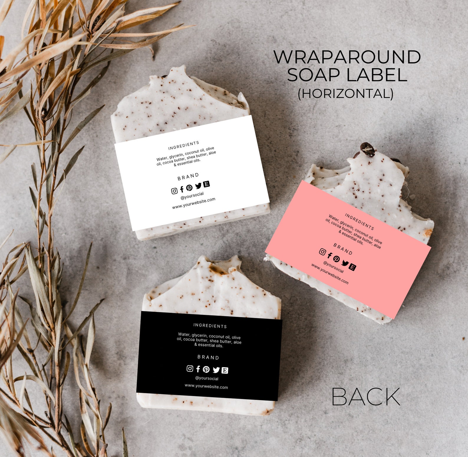 Bar Soap Labels Template Editable Soap Sleeves Label - Etsy
