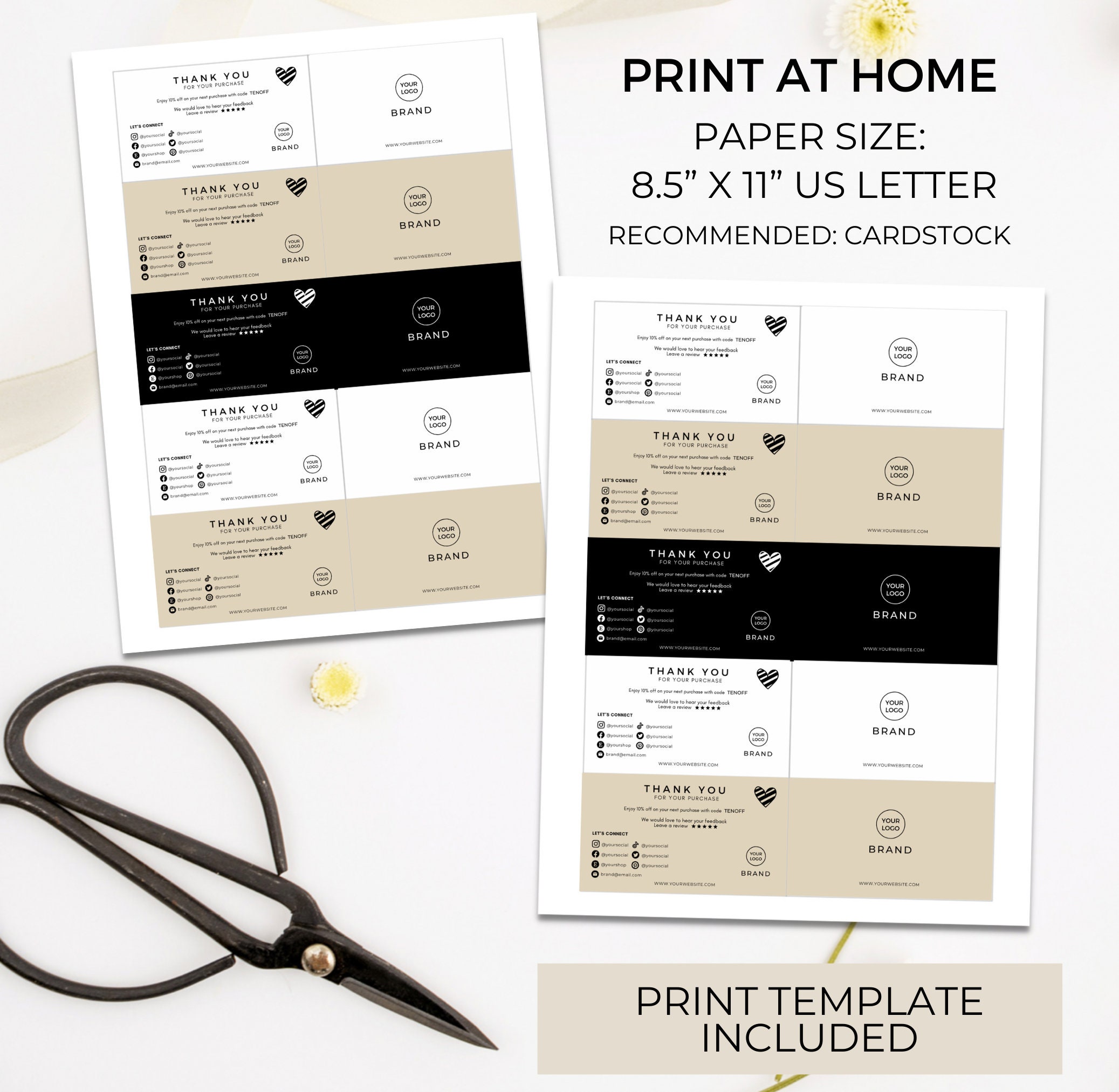 Thank You Card Template Editable Canva, Custom Thank You Cards ...