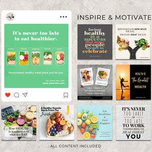 Editable Health Nutrition Instagram Templates Canva, Dietitian ...