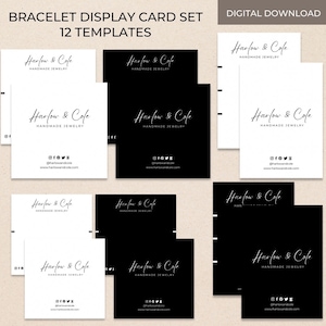 Bracelet Display Card Template Set, Printable Bracelet Cards Logo ...