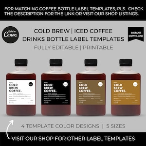 Editable Coffee Bag Labels Template Canva, Coffee Beans Pouch Label ...