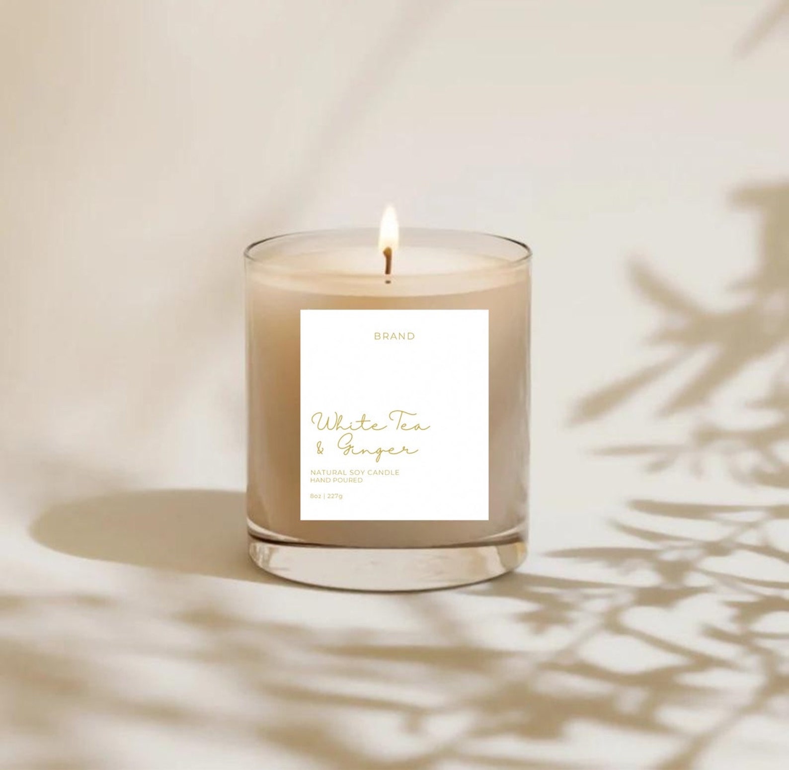 Minimalist Candle Label Template Canva, Editable Candle Labels ...