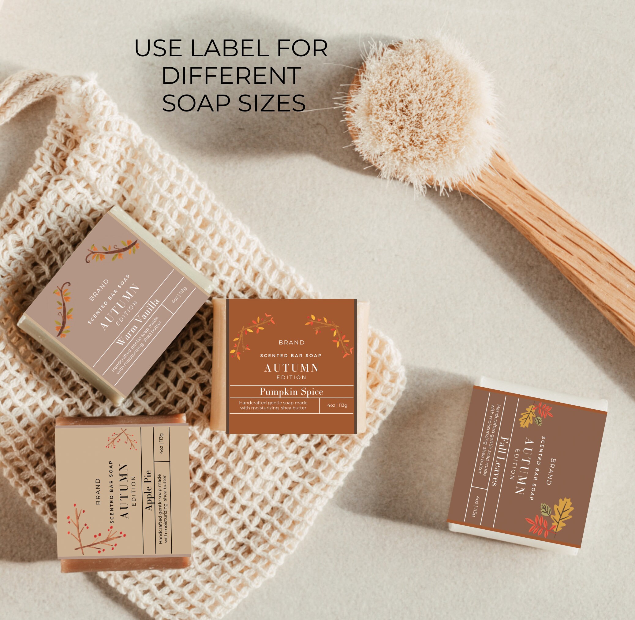 Editable Bar Soap Label Template Canva, Autumn Soap Labels Printable ...